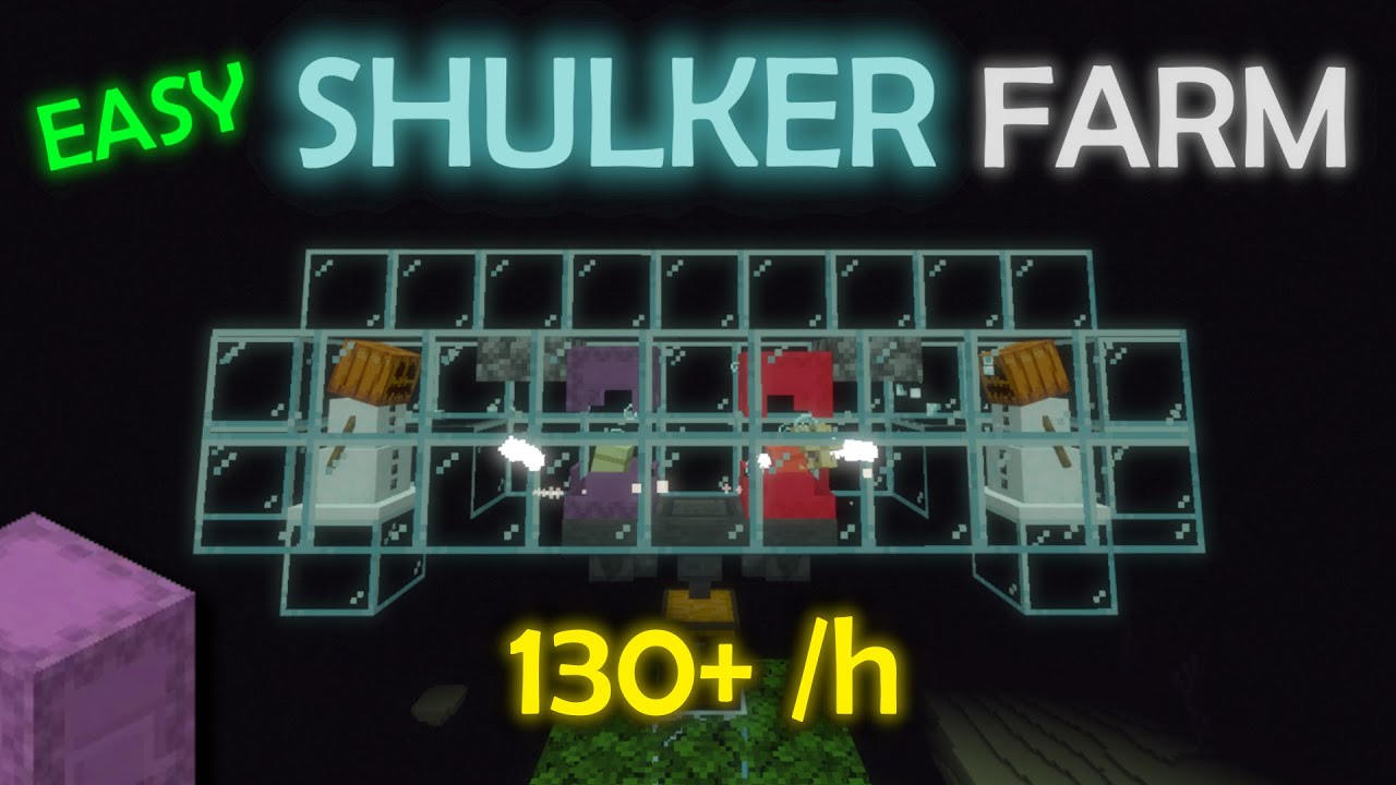 EASY SHULKER FARM for Minecraft Bedrock! [TUTORIAL] (English) - YouTube