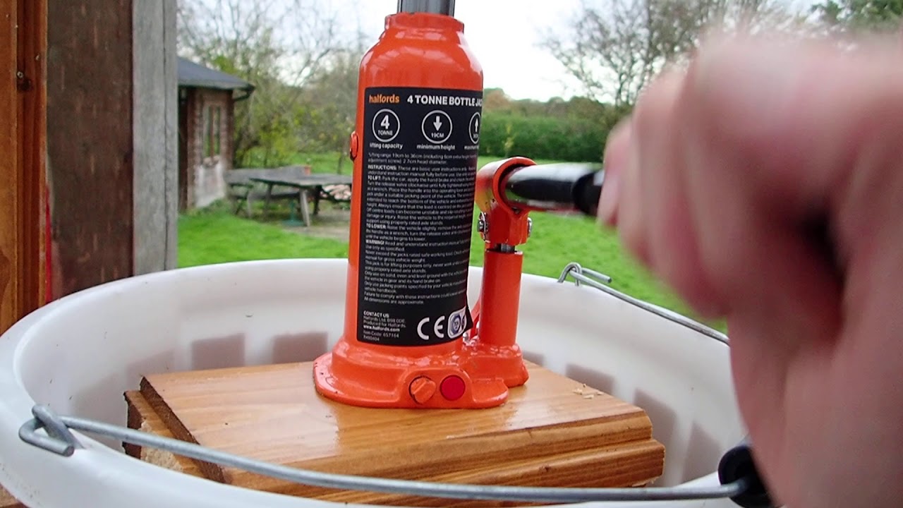 Homemade apple press for Cider - YouTube