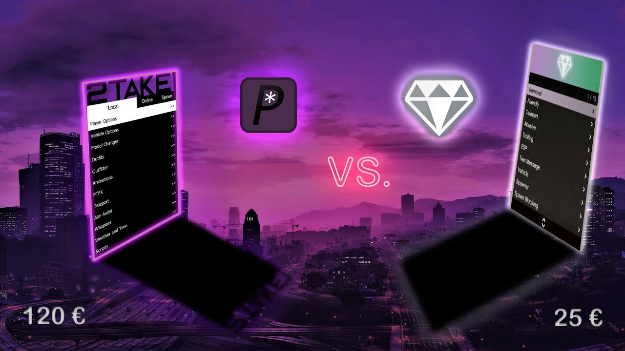 Battle 2Take1 Vs VVS GTA MOD MENU - YouTube