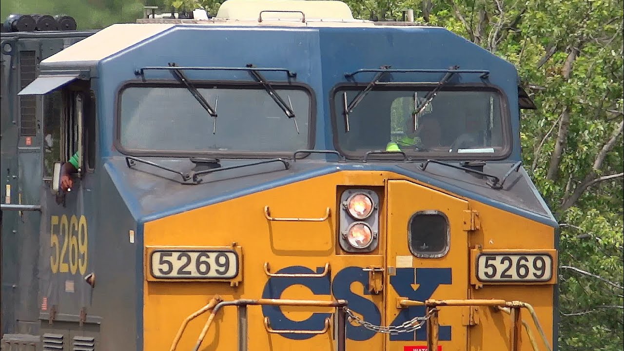 CSX Train Crossing Long Bridge - YouTube