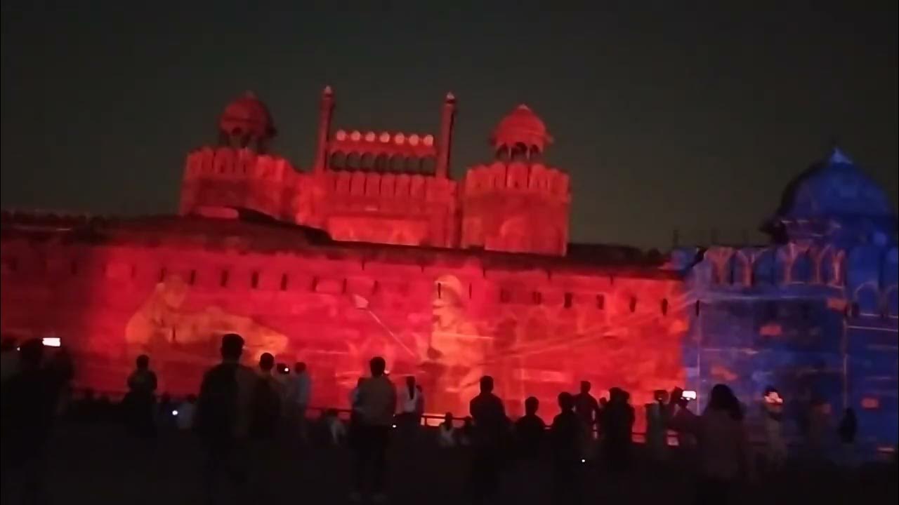 Delhi lal killa(red fort) night ramayana projected view ! - YouTube