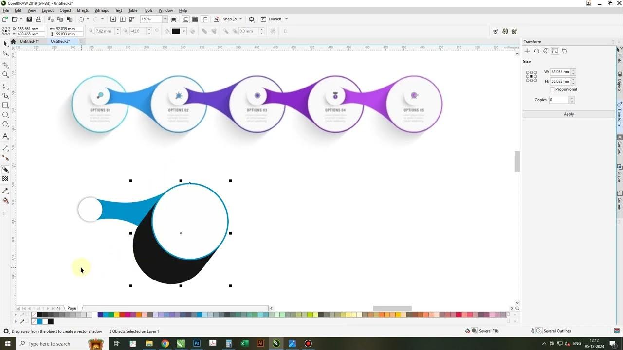 simple infographics Design Idea in Coreldraw | CoreldrawFever Studio ...