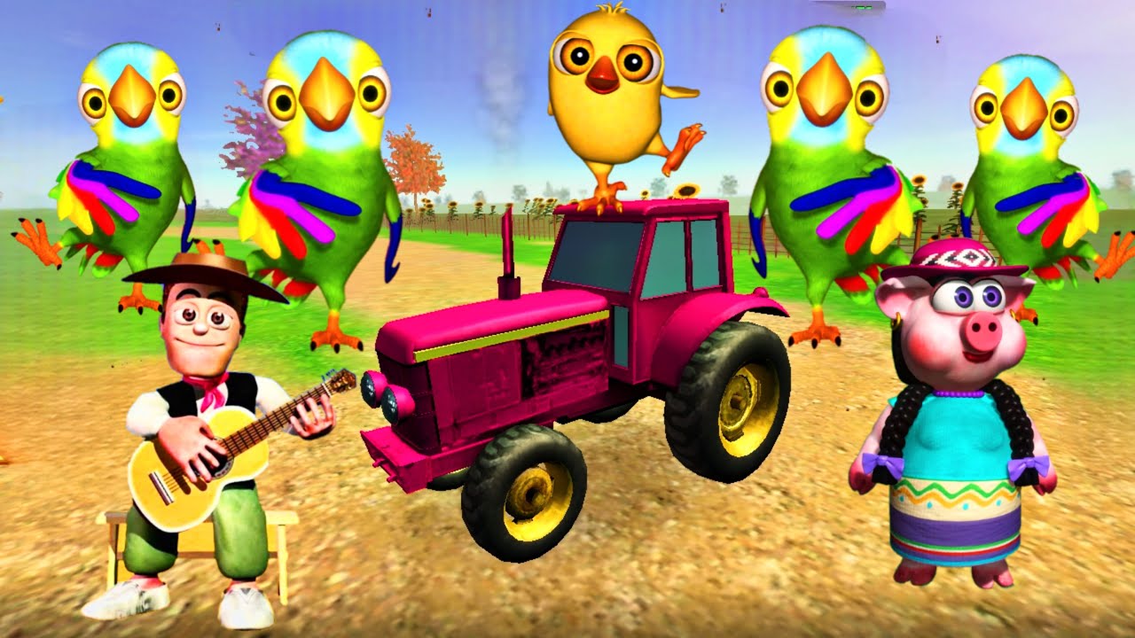 Pollito Pío 3D #32 - El Pollito Pío Y El Furioso Toro Contra El Tractor ...
