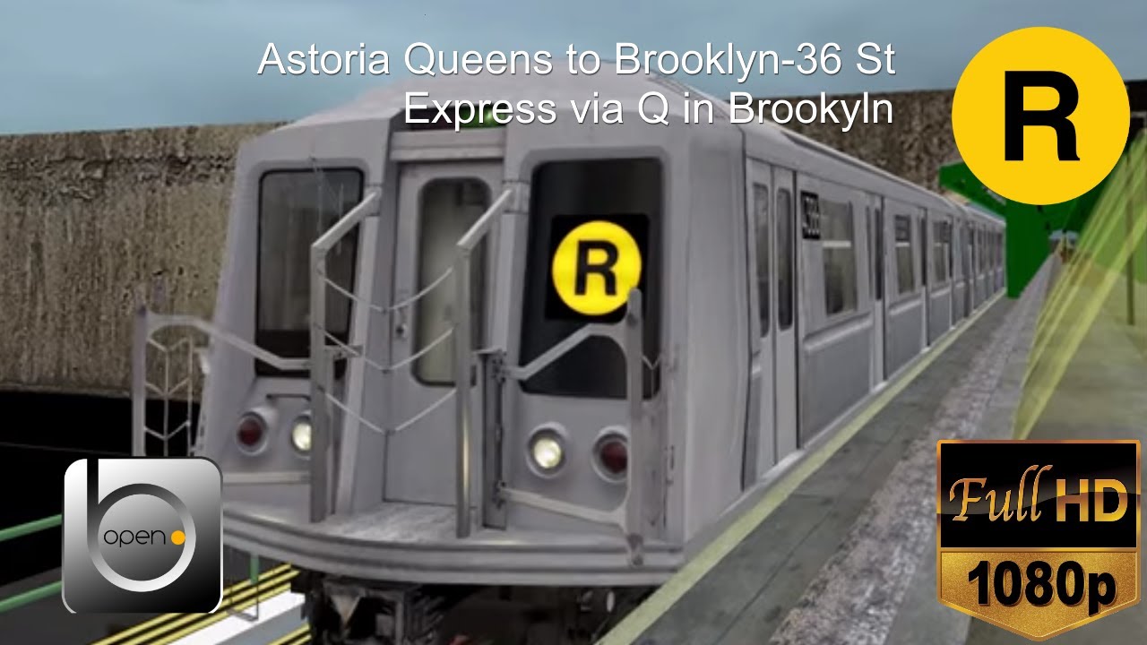 MTA New York City (R) Train to 36th St Brooklyn with an R40 Slant ...