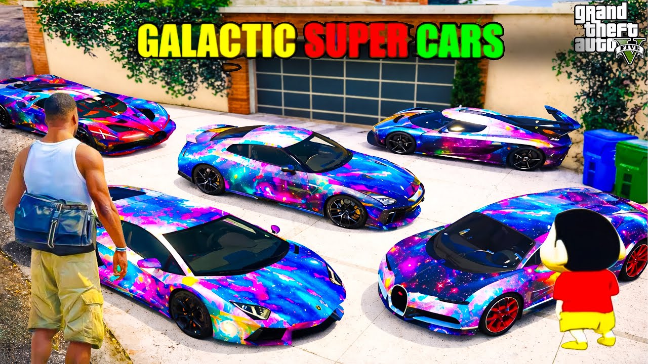 Franklin & Shinchan Collecting RARE Galactic Super Cars in GTA 5 Telugu ...
