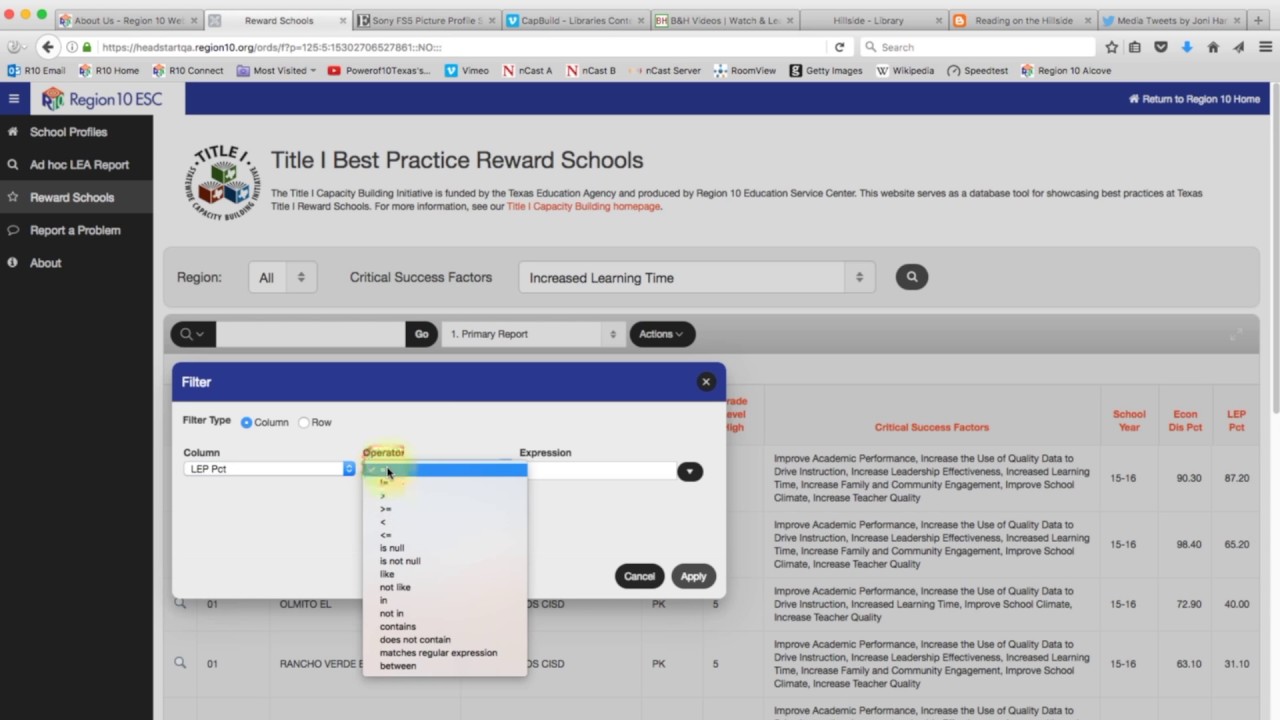 School Profile DB Demonstration - YouTube