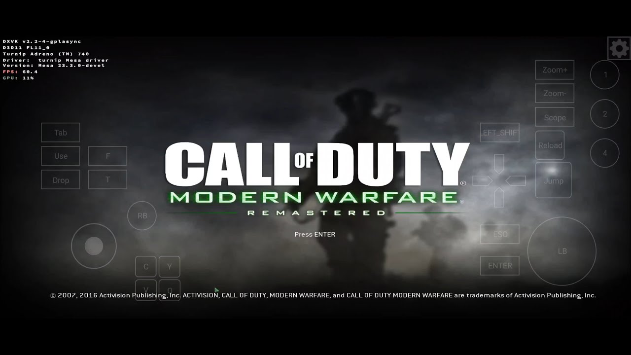 COD 4 MW REMASTERED PC ON ANDROID | MAX & LOW GRAPHICS TESTED | SD 8 ...