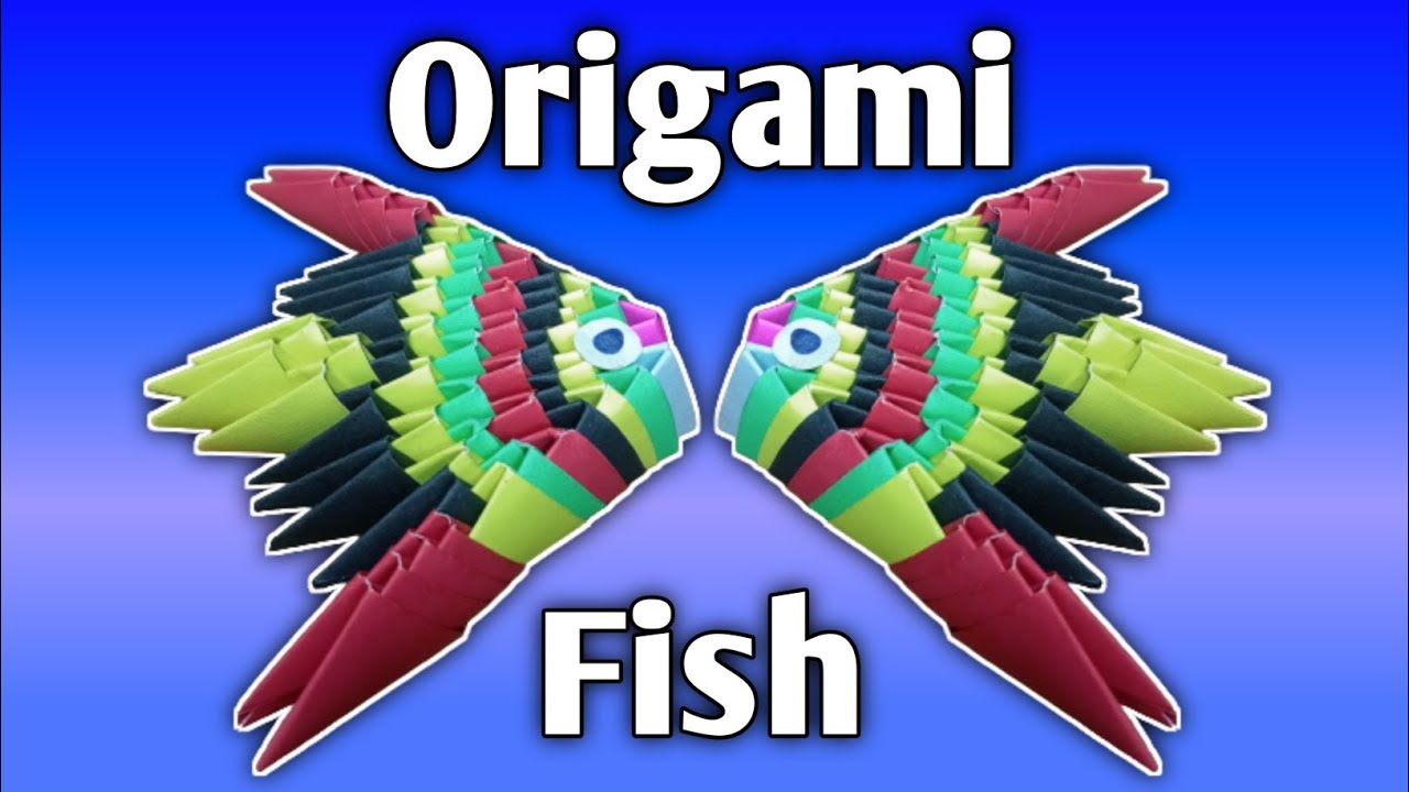 How to make a 3d origami fish /origami fish 3d #diy #origami - YouTube