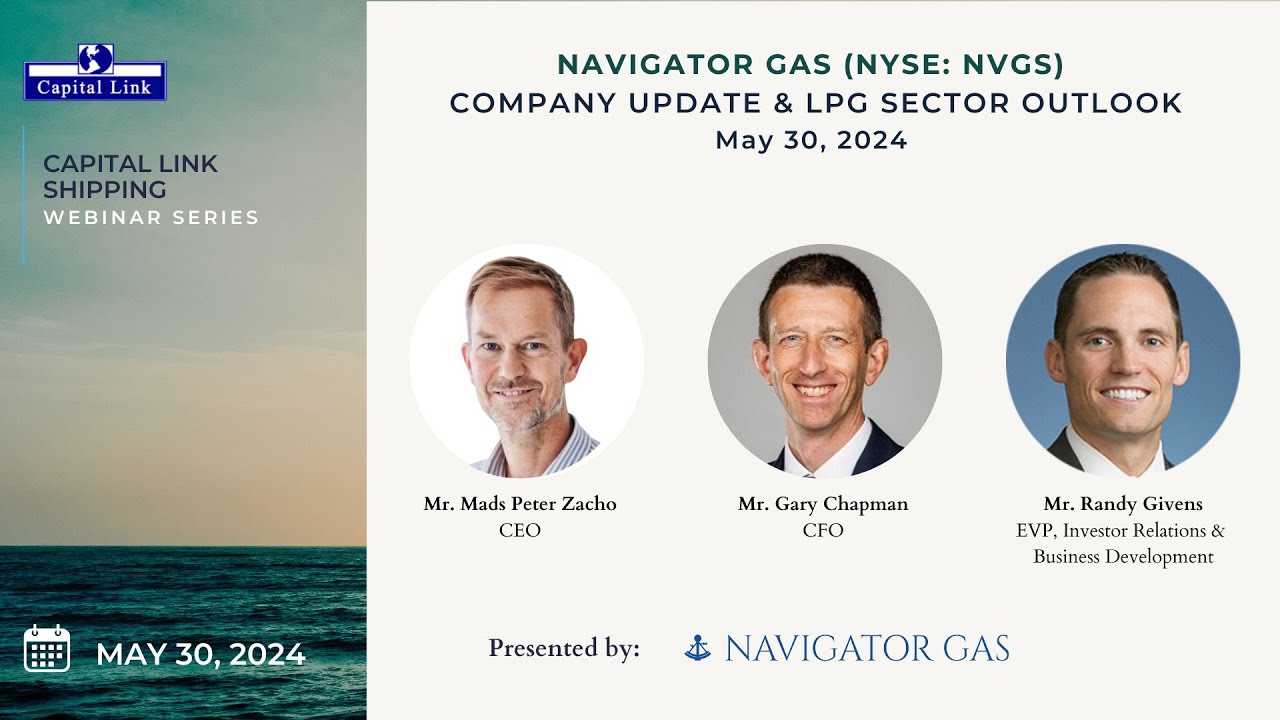 Navigator Gas (NVGS) - Company Update & LPG Sector Outlook - May 30 ...