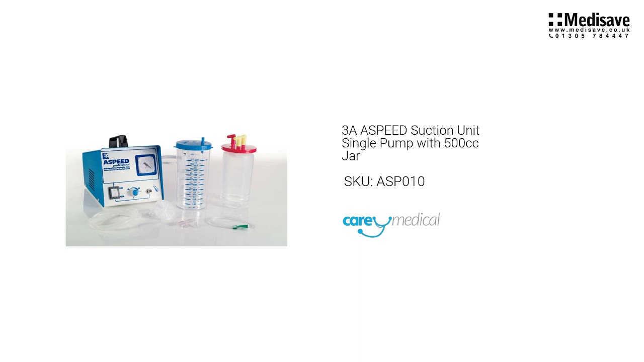 3A ASPEED Suction Unit Single Pump with 500cc Jar ASP010 - YouTube