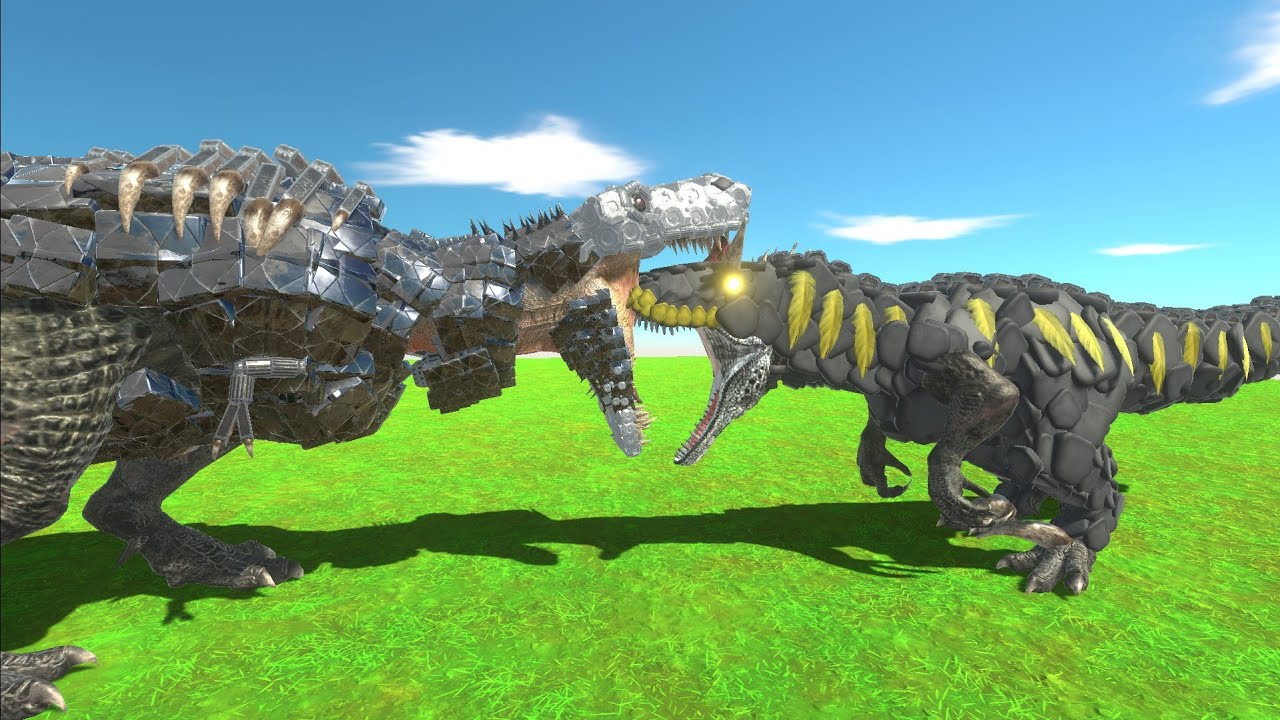 REVOLUTION T-REX vs PURUTAURUS - Animal Revolt Battle Simulator - YouTube
