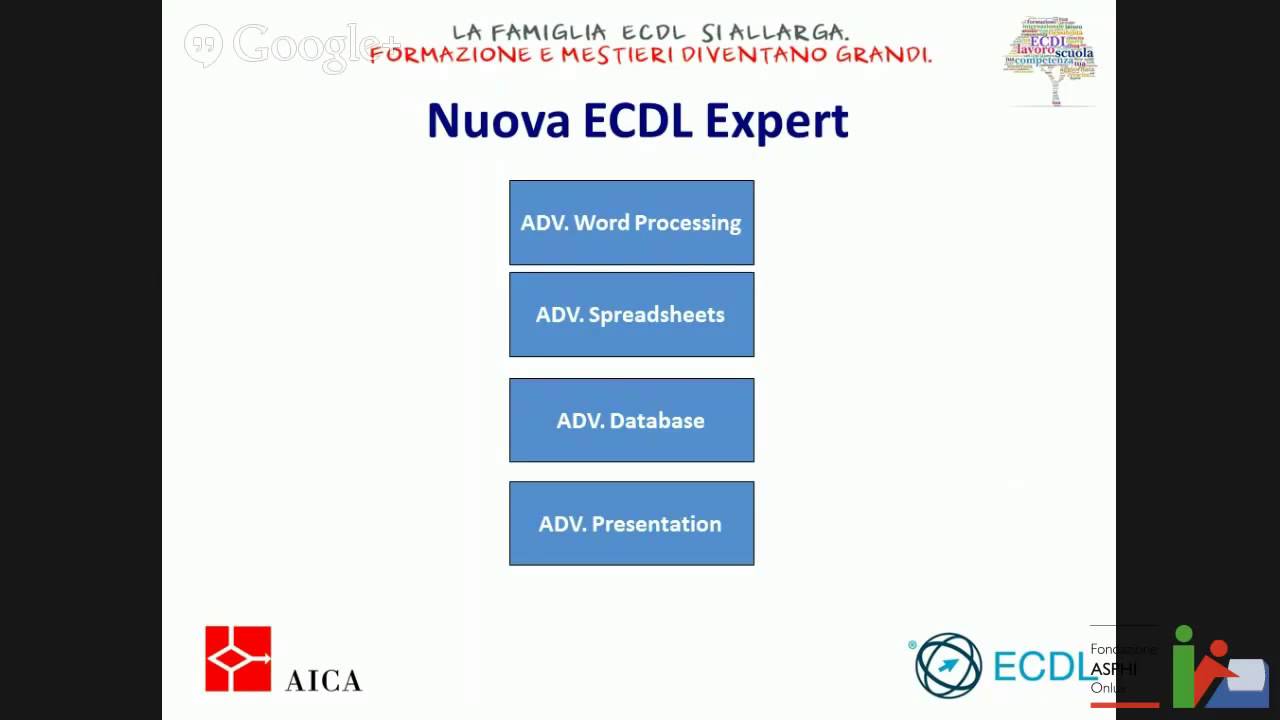 La Nuova ECDL, tutto ciò che i Test Center debbono conoscere - YouTube