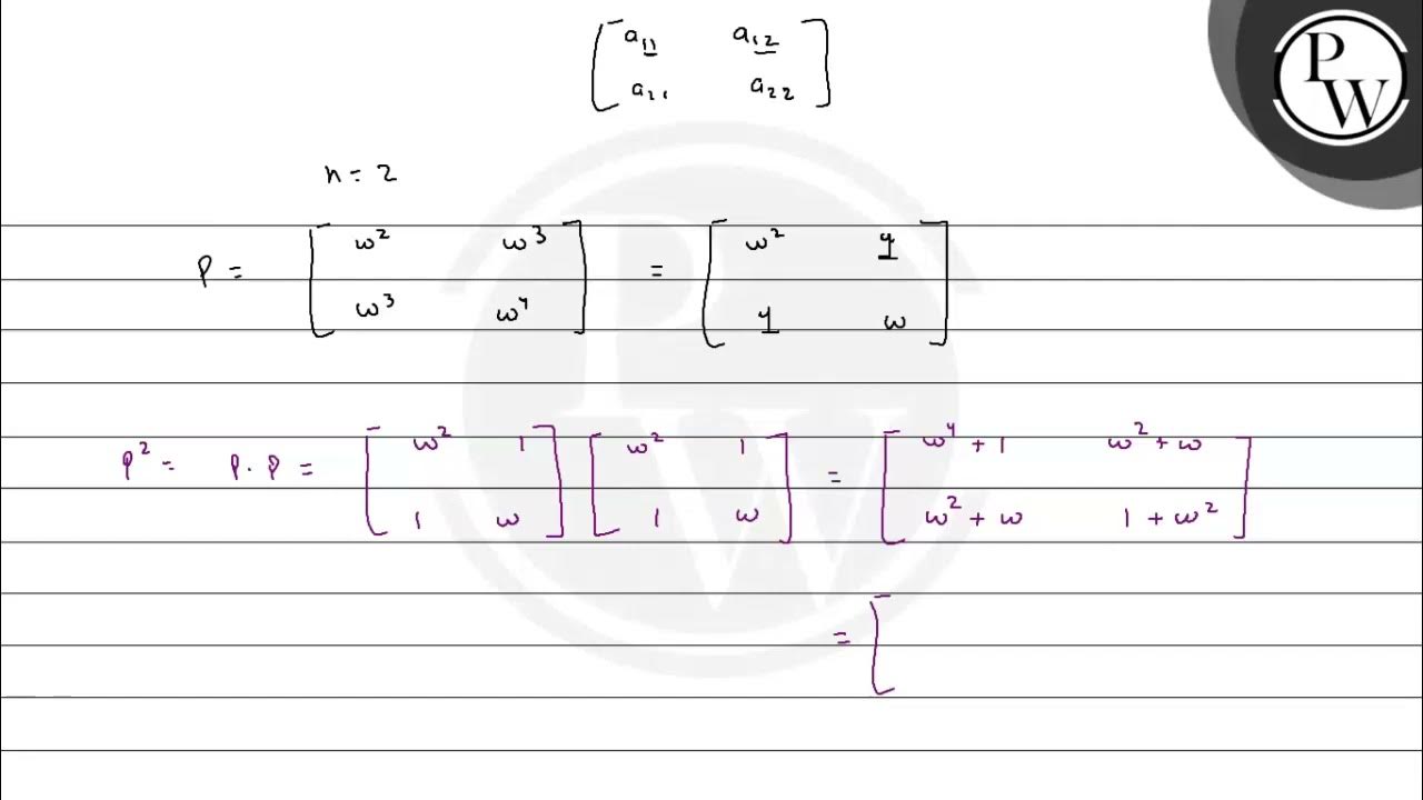 Let \( \omega \) be a complex cube root of unity with \( \omega \ne... - YouTube