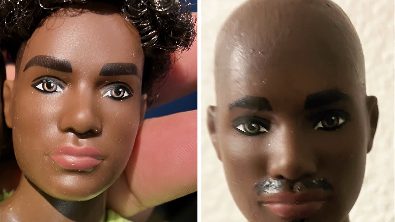 Wave 4 Barbie Looks Buff Ken Makeover! - Filling in Doll Rooting Holes ...
