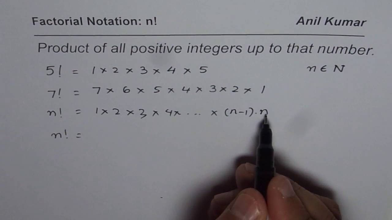 Factorial Notation Basic Definition And Concept YouTube Factorial Notation Basic Definition And Concept YouTube