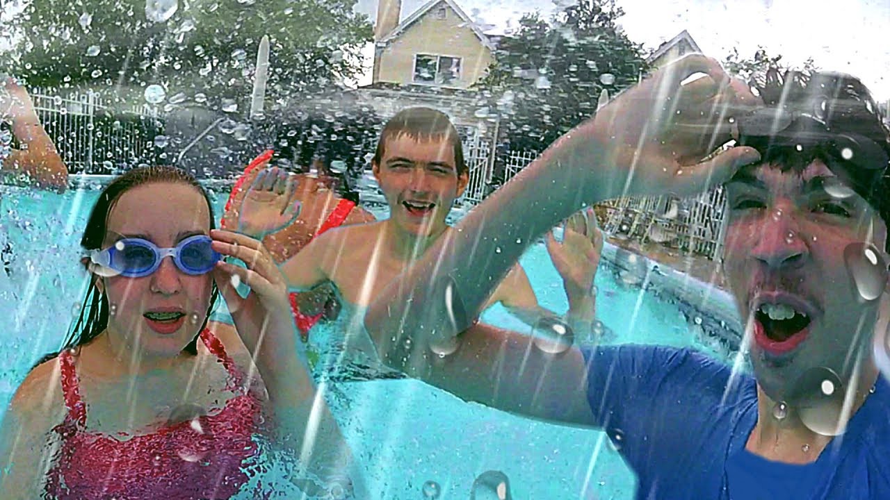 SWIMMING DURING A RAINSTORM!! - YouTube
