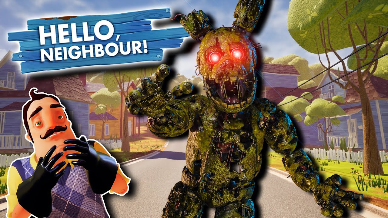 HELLO FNAF SPRINGTRAP #helloneighbor #helloneighbormod - YouTube