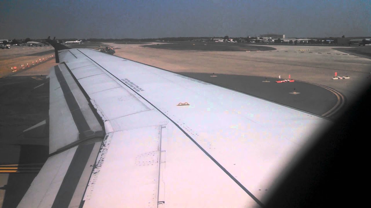 US Airways A319 take off from CLT to BWI - YouTube