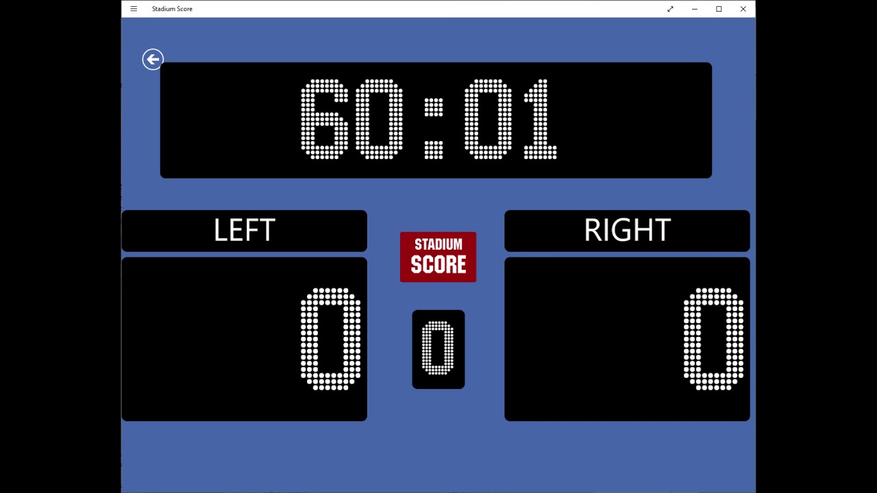 Football/soccer style count up timer Windows app - YouTube