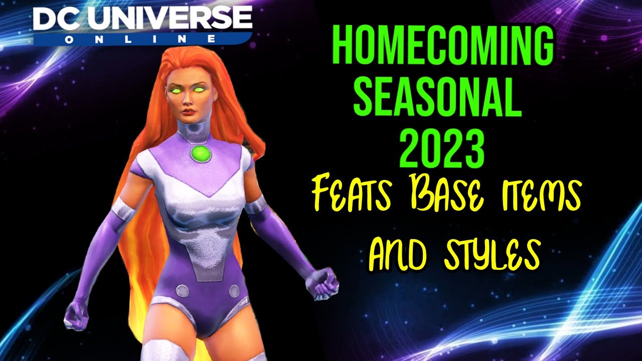 DCUO Homecoming 2023 Base Items and Styles - YouTube