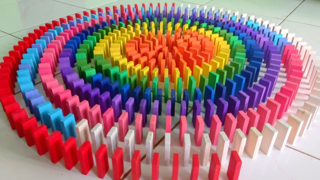 Collection of Beautiful Spiral Dominoes in the World - YouTube