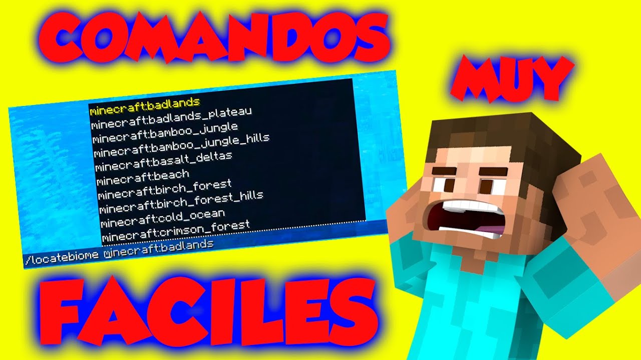 🎮COMANDOS De MINECRAFT Fáciles Que Debes Saber [1.16.5] - YouTube