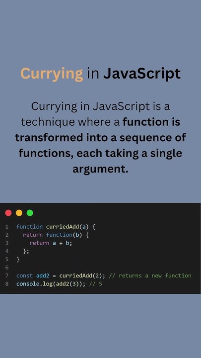 Currying in JavaScript - YouTube