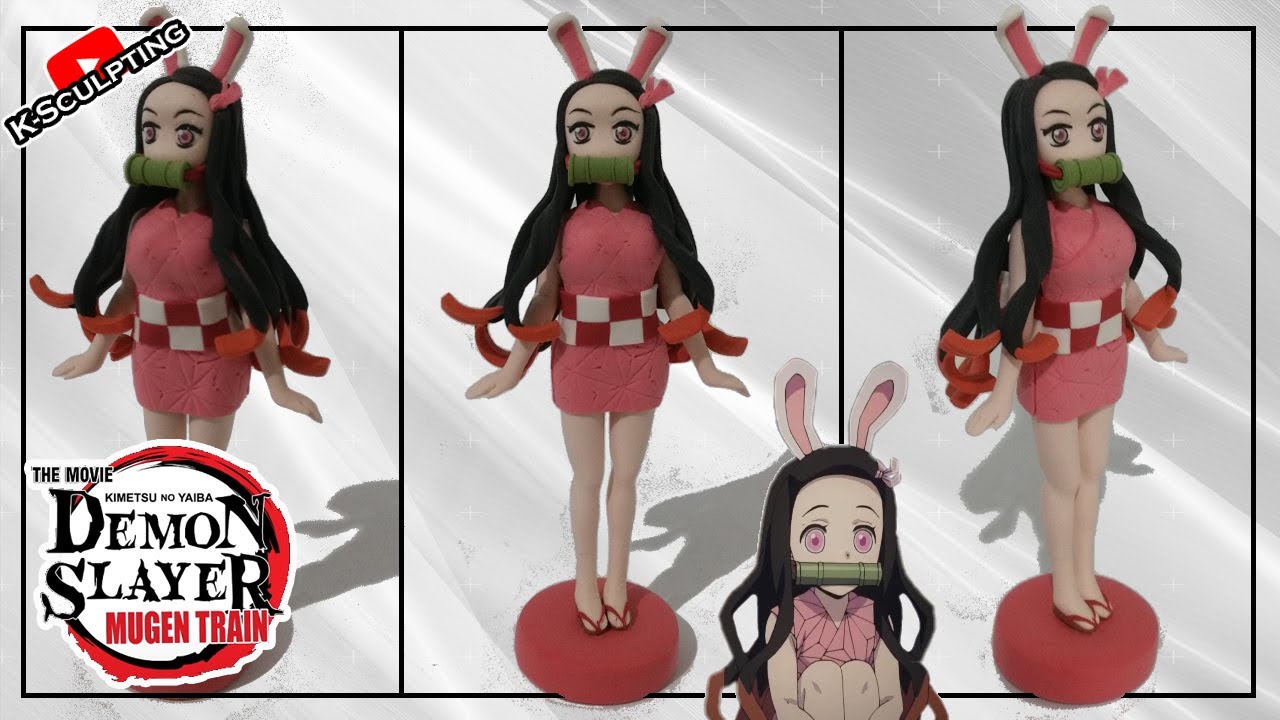 Nezuko Kamado (Kimetsu no yaiba) "Mugen train"/Como hacer figuras de ...