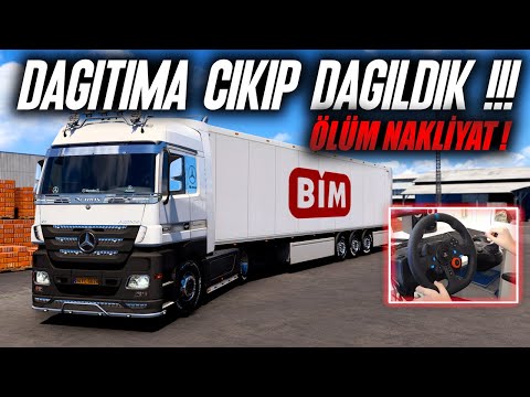 DAĞITIMA ÇIKTIK BİZ DAĞILDIK !!! BİM İÇİN JETE KALKTIK !!! ETS 2 MOD 1.41 [ Logitech G29 ]