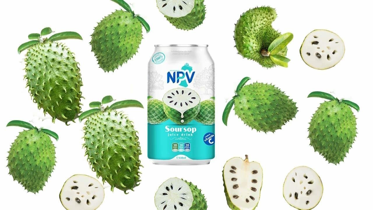 NPV Soursop Juice Drink 330ml Can - YouTube