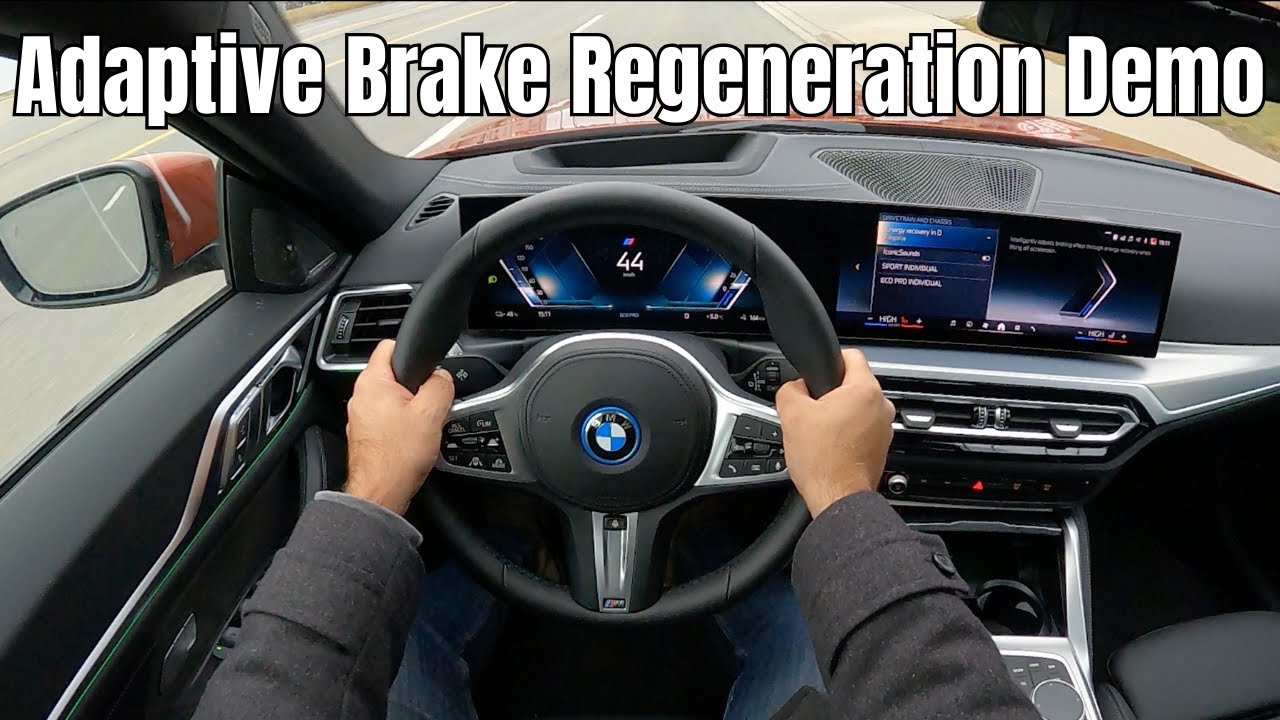 POV Demo of Adaptive Brake Regeneration in a BMW Electric Vehicle - YouTube