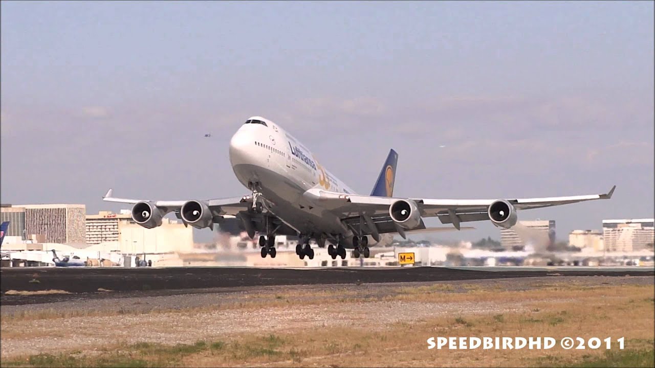 Lufthansa Airlines '50th Anniversary' Boeing 747-430 [D-ABVH] Takeoff ...