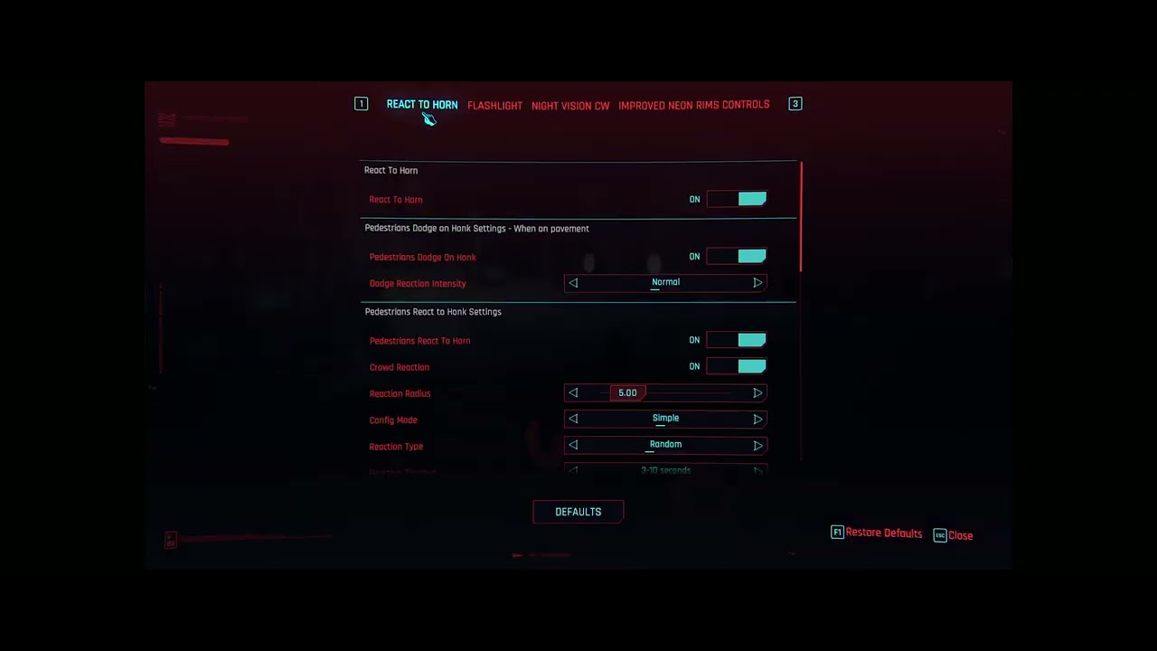 Nexus Mods / Cyberpunk 2077 (Patch 2.21) / Native Settings UI (In-game ...