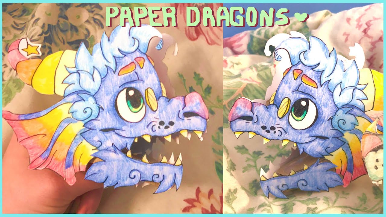 How to Draw a MINI Paper Dragon Puppet- By Miss Willow - YouTube