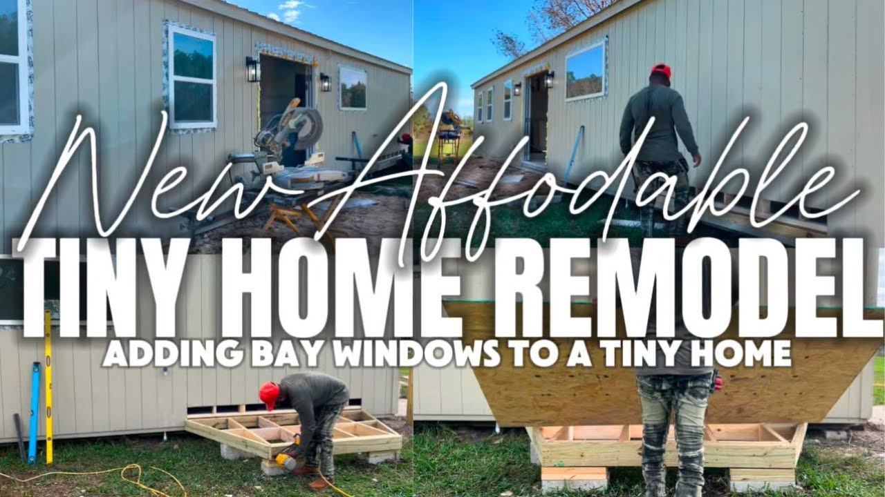 **NEW** DIY TINY HOME PROJECT \\ ADDING BAY WINDOWS \\ ON A BUDGET TINY ...