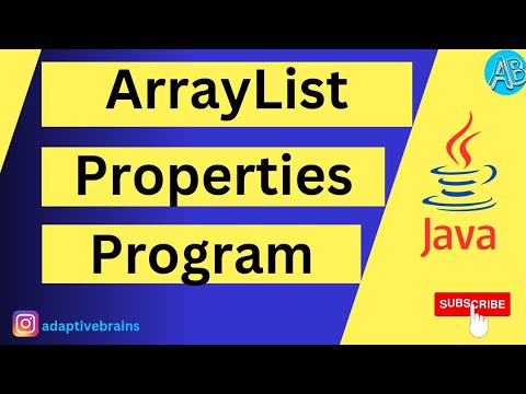 Arraylist Properties With Example Program In Java | Collection - Youtube