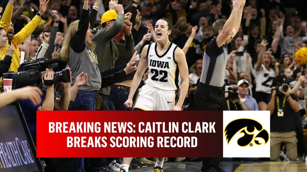 Caitlin Clark BREAKS women's basketball Division I SCORING RECORD ...