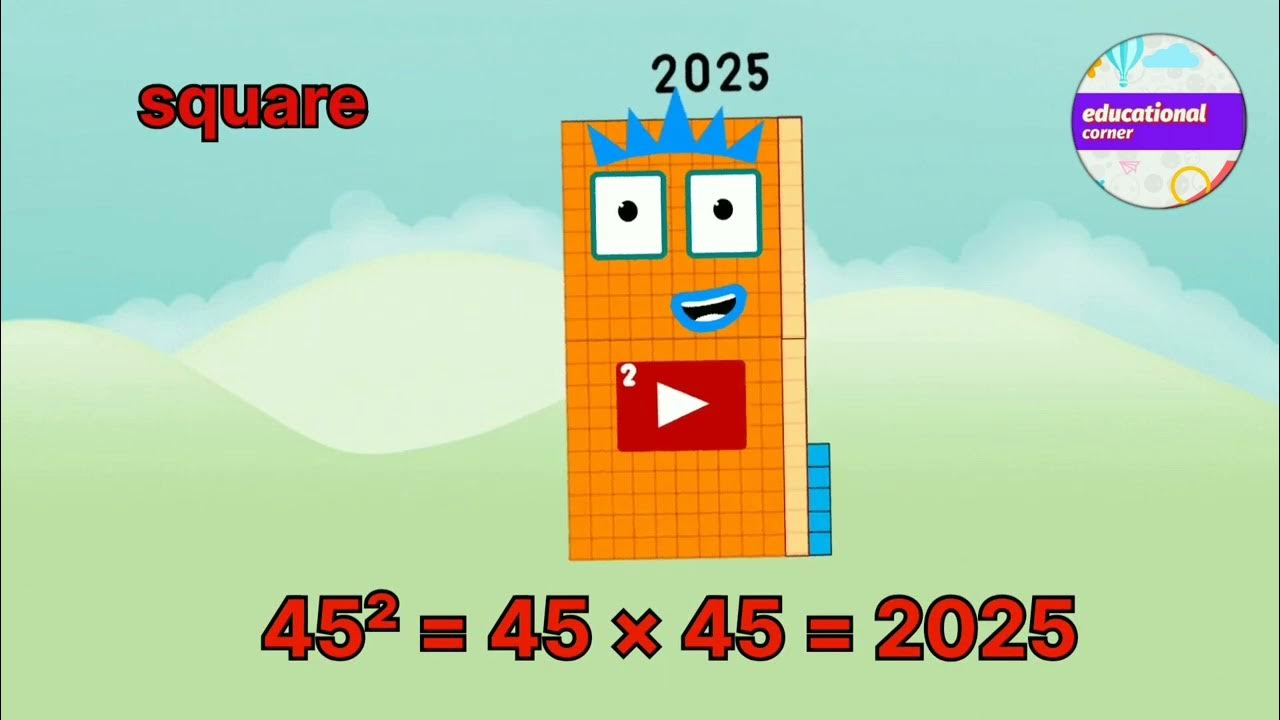 Meet Identical decimal numberblocks square 41to 50 | learn to count ‎@preschoollearning110 # ...