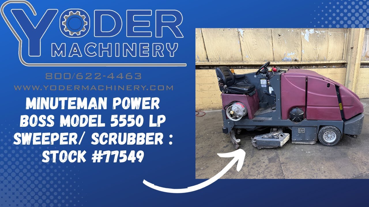 MINUTEMAN POWER BOSS MODEL 5550 LP SWEEPER/ SCRUBBER : STOCK #77549 ...