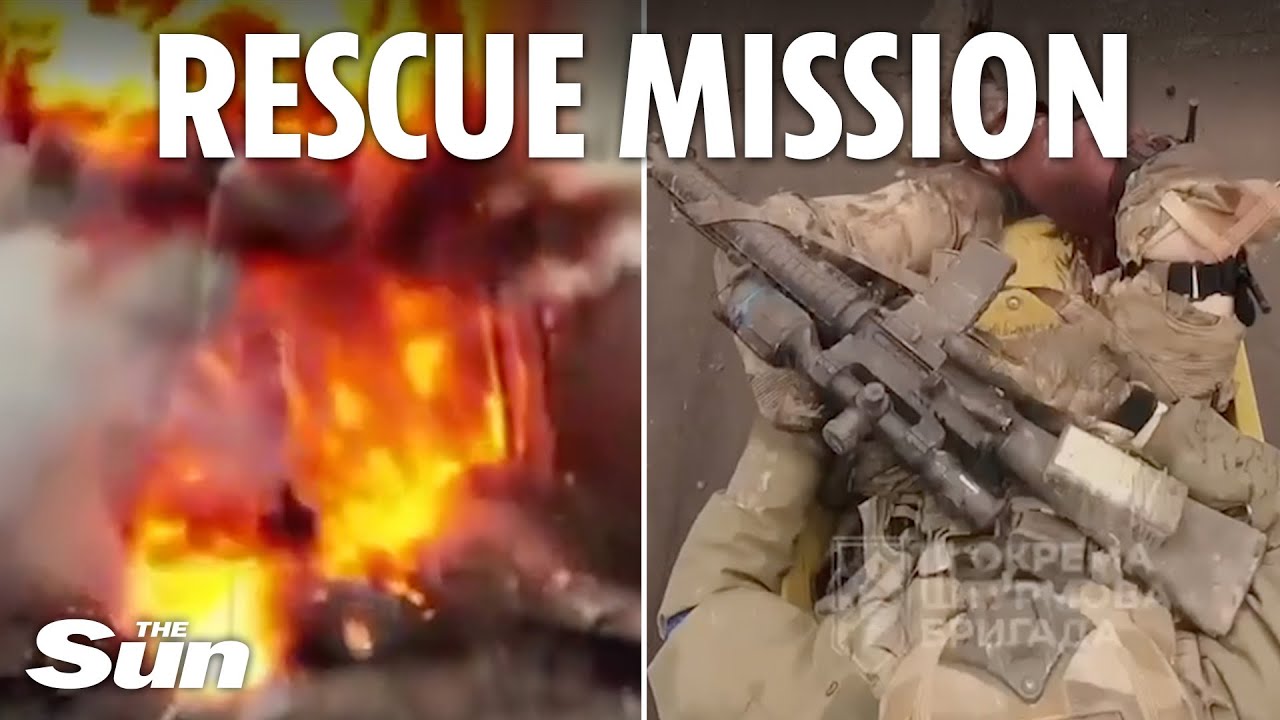 Dramatic firefight as Ukrainian troops rescue injured soldier in daring ...