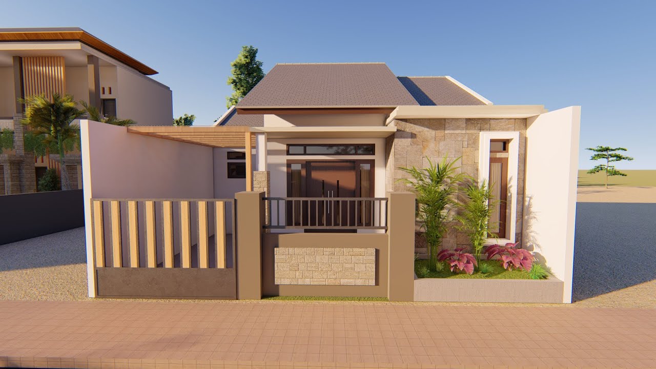 Desain Rumah Luas Tanah 90m2 - YouTube