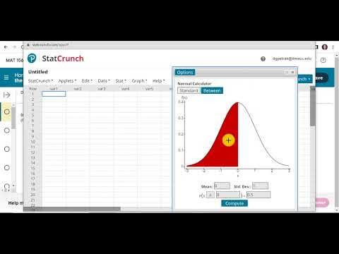 How to Sort Data and Use the Normal Calculator on StatCrunch - YouTube