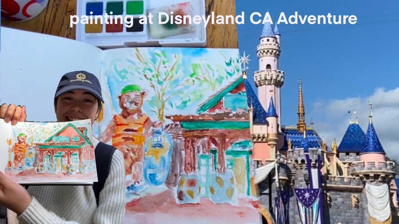 painting all day at Disneyland & California Adventure 💅🎨relaxing ...