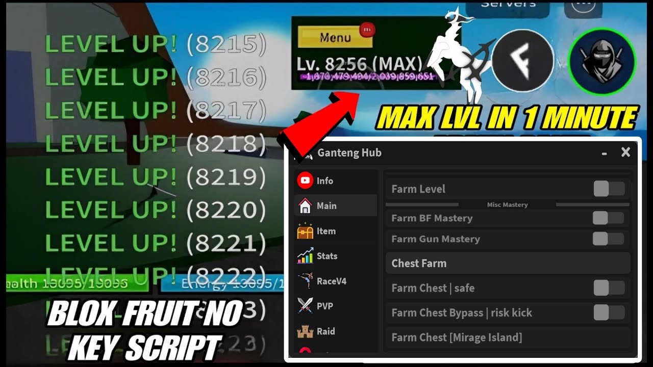 Script Blox Fruits Mobile Ganteng Hub Auto Farm Level Max & Fruit Rain ...