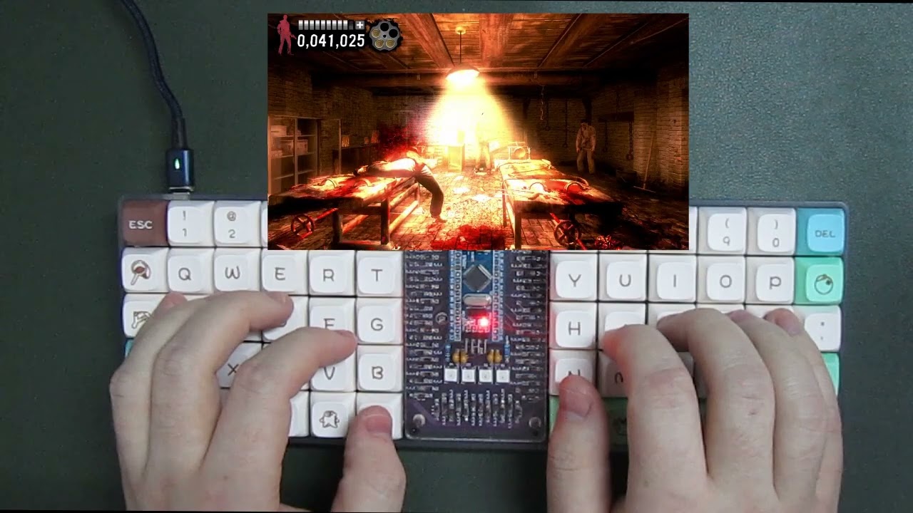 Typing of the Dead: Overkill (level 1) on custom 5x12 Ortholinear ...