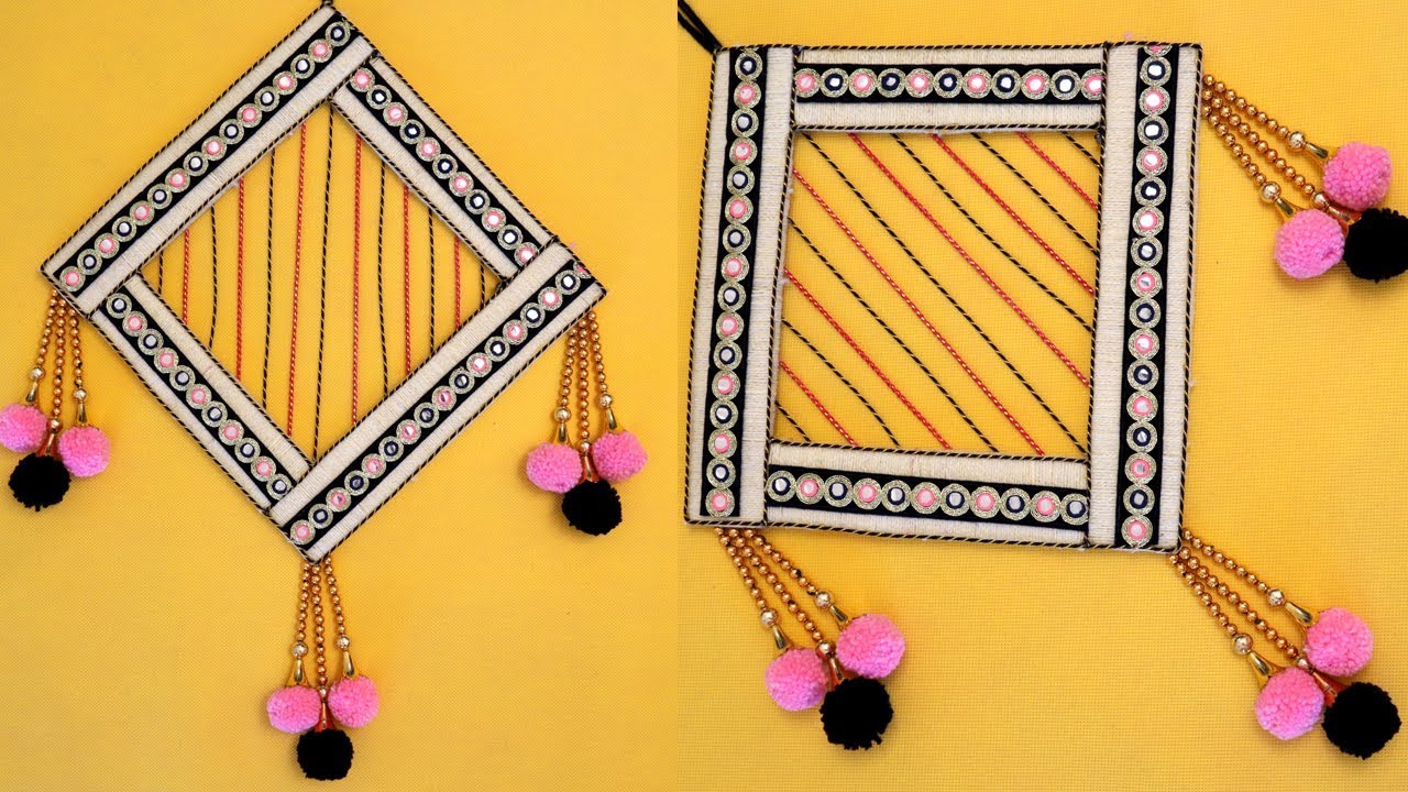 DIY Wall Hanging Out of Wool- DIY ROOM DECOR!! Home Decoration Ideas ...