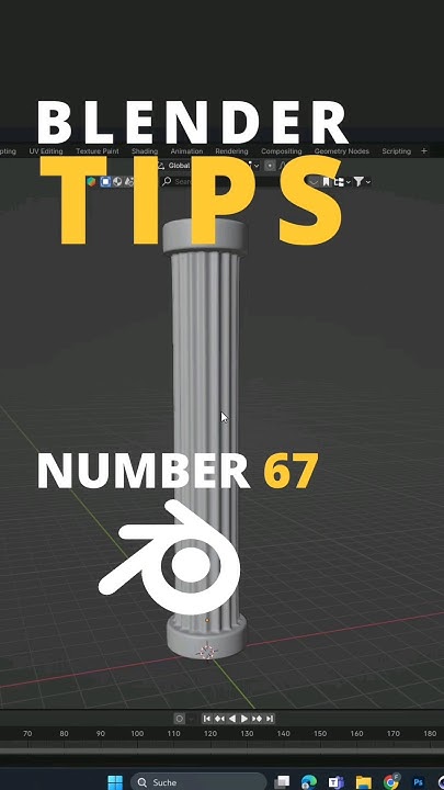 Blender Tip 67 Create a Pillar ️ #blender #blender3d #blendertutorial #tutorial - YouTube