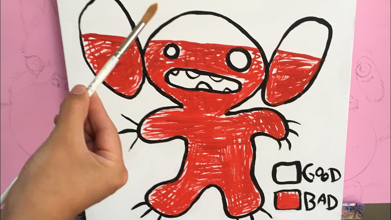 DIBUJO EL NIVEL DE MALDAD DE STICH parte2 - YouTube