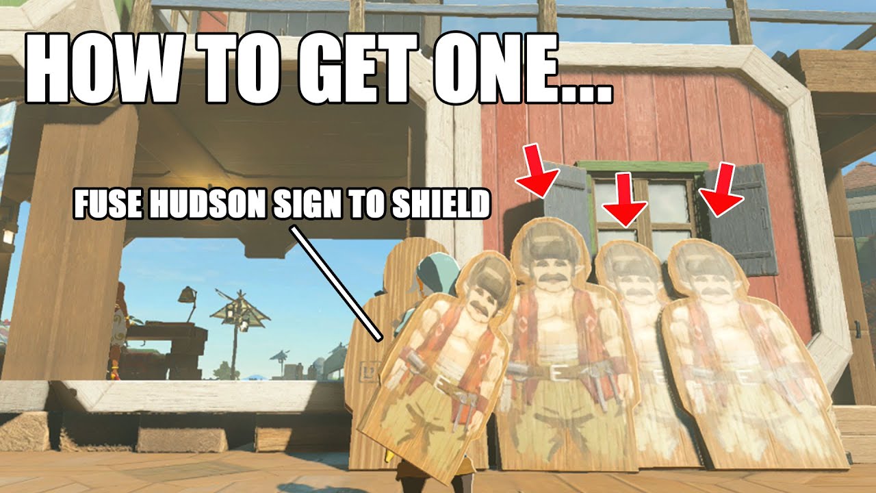 How to Fuse a Hudson Sign to your Shield | Zelda Tears of the Kingdom ...
