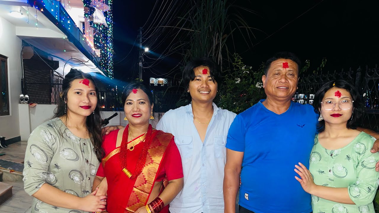 Making of rangoli, laxmi puja 🙏🏻 creating a memories ️ happy tihar all ...